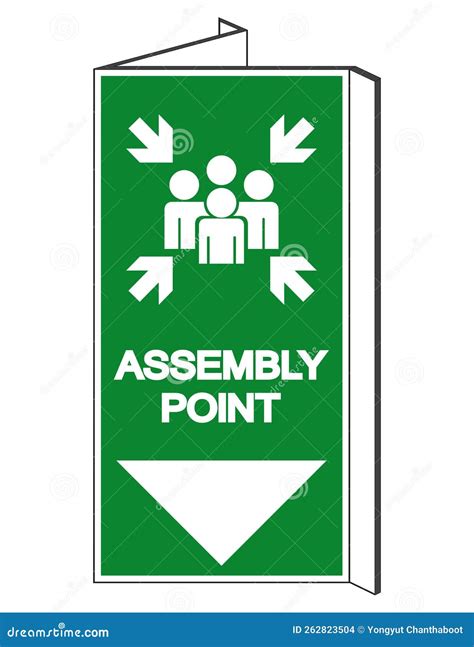 Assembly Point Symbol Sign Vector Illustration Isolated On White