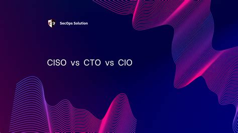 Ciso Vs Cto Vs Cio Secops® Solution