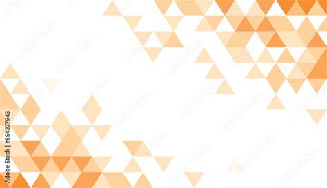 Abstract Geometry Triangle Orange And White Mosaic Texture Background Pattern Stock Vector
