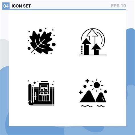 User Interface Pack Of 4 Basic Solid Glyphs Of Autumn Floor Management Product Print Editable