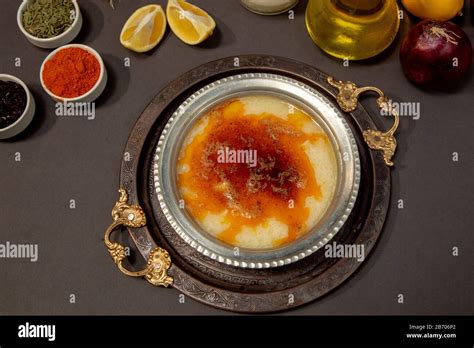 Turkish Iskembe çorbasi Meaning Tripe Soup Consists Of Lamb Or Beef Stomachtripe Stock