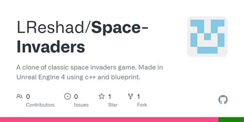 Github Lreshadspace Invaders A Clone Of Classic Space Invaders Game Made In Unreal Engine 4