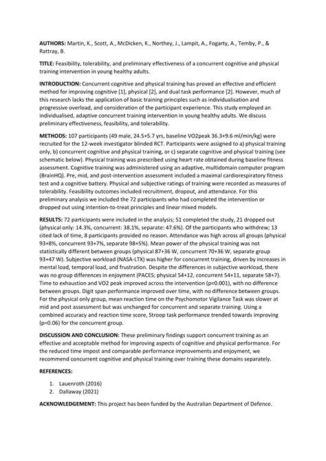 Pdf Feasibility Tolerability And Preliminary Effectiveness Of A Concurrent Cognitive And