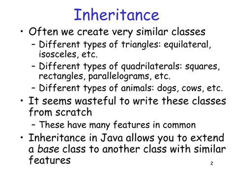 Ppt Inheritance And Subclasses Powerpoint Presentation Free Download