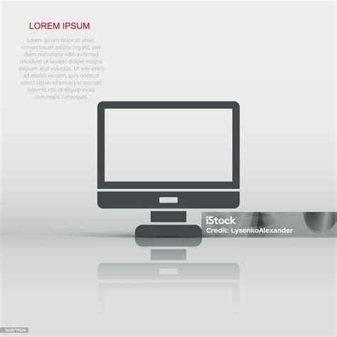 플랫 스타일의 개인용 컴퓨터 격리된 배경의 데스크톱 Pc 벡터 그림입니다 디스플레이 사인 비즈니스 개념을 모니터링합니다 0명에 대한 스톡 벡터 아트 및 기타 이미지 Istock