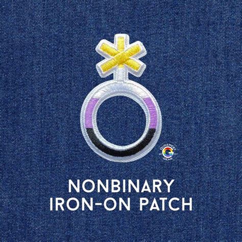 Nonbinary Patch Nonbinary Iron On Patch 3 Lgbt Patch Etsy