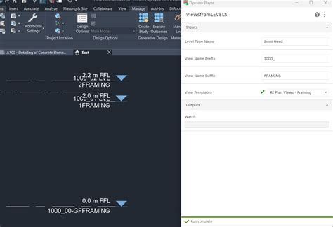 I Want To Create Views From Levels Revit Dynamo