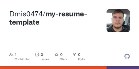Github Dmis My Resume Template