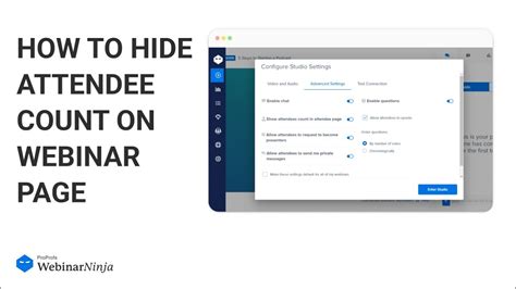 How To Hide Attendee Count On A Webinar Page Webinarninja Courses Youtube