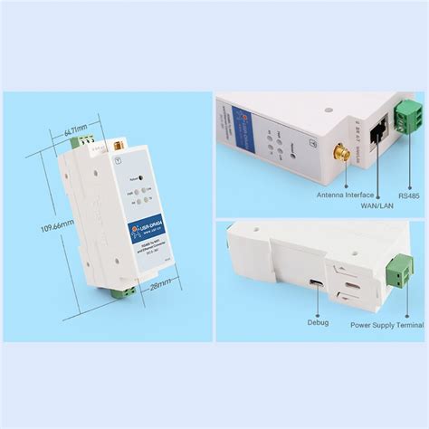 Din Rail RS Serial To WiFi Ethernet Converter W Grandado