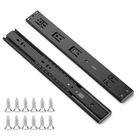 14 Inch Soft Close Drawer Slides 1 Pairs 2 Pack Black
