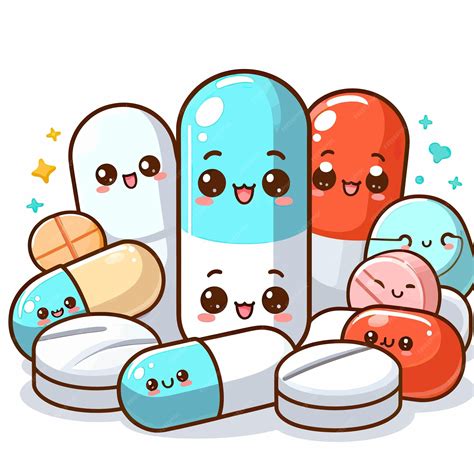 Las Pastillas Son Divertidas Vector Premium Generado Con Ia