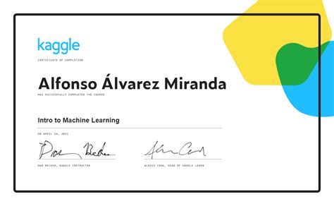 Alfonso Álvarez Miranda completed the Intro to Machine Learning course