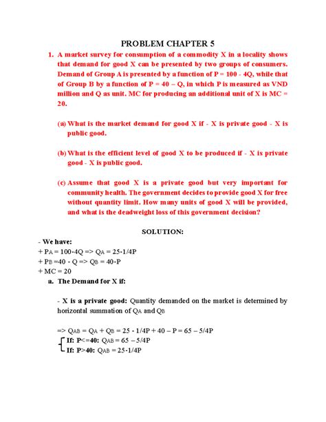 Answers Key Problem Set Chapter 2 Lecture 56 Problem Chapter 5 A