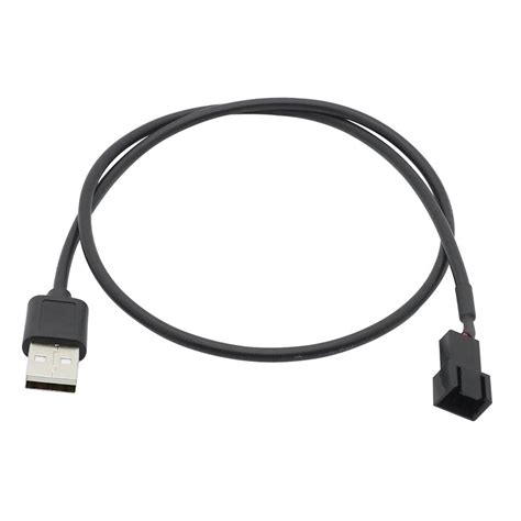 60cm Computer Adapter Cable Usb Powered Usb To Small 3pin Chassis Cpu Fan Adapter Cable 5v
