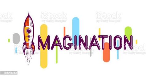 대신 문자 I의 로켓과 상상력 단어 상상과 판타지 개념 벡터 개념 창조적 인 로고 또는 특별한 글꼴로 만든 포스터 0명에 대한 스톡 벡터 아트 및 기타 이미지 Istock