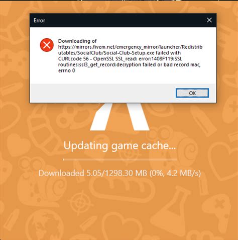 Error While Installing Five M FiveM Client Support Cfx Re Community