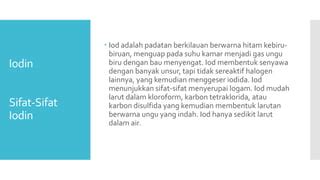 Sifat Unsur Golongan Halogen PPT