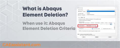 What Is Abaqus Element Deletion Element Deletion Criteria