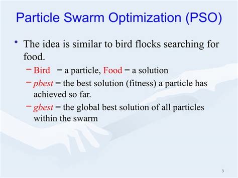 pso aco presentation particle swarm optimization pso ppt