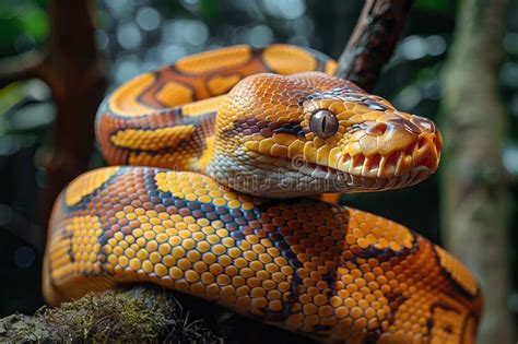 Digital Image Of Large Python Is In The Shape Of A Snake High Quality High Resolution Stock