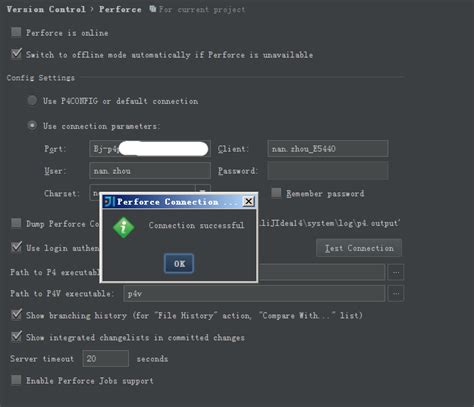 problem with can not connect to perforce server ides support