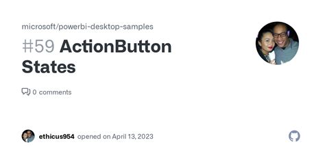 Actionbutton States · Issue 59 · Microsoftpowerbi Desktop Samples · Github