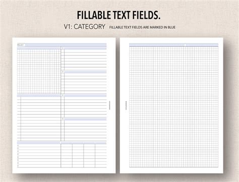 CLASSIC HP FILLABLE PROJECTS Insert Fillable Printable Etsy