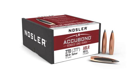 Nosler Accubond Long Range Ablr 270 165g Sp 100ct Bullets 54827 For