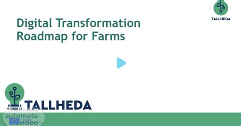Digital Transformation Roadmap For Farms Automate Video