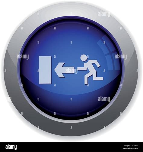 Blue Glossy Exit Web Button Stock Vector Image Art Alamy