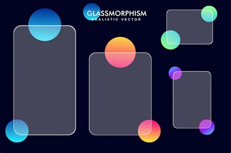 Infographic Templates Glassmorphism Realistic Vector Template