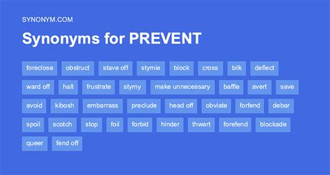 Another Word For Prevent Synonyms And Antonyms