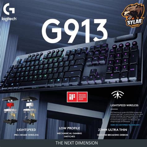 Jual Logitech G913 Lightspeed Wireless RGB Mechanical Gaming Keyboard Shopee Indonesia