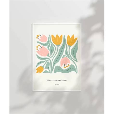 Yumuşak Renkler Zarif Çiçekler Poster Fiyatı