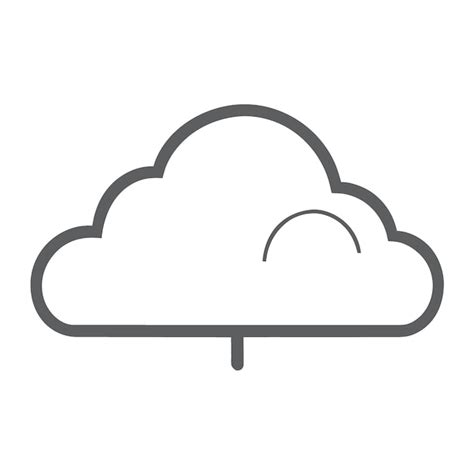 Premium Vector Cloud Computing Editable Stroke Icon Vector Illustration Line Art
