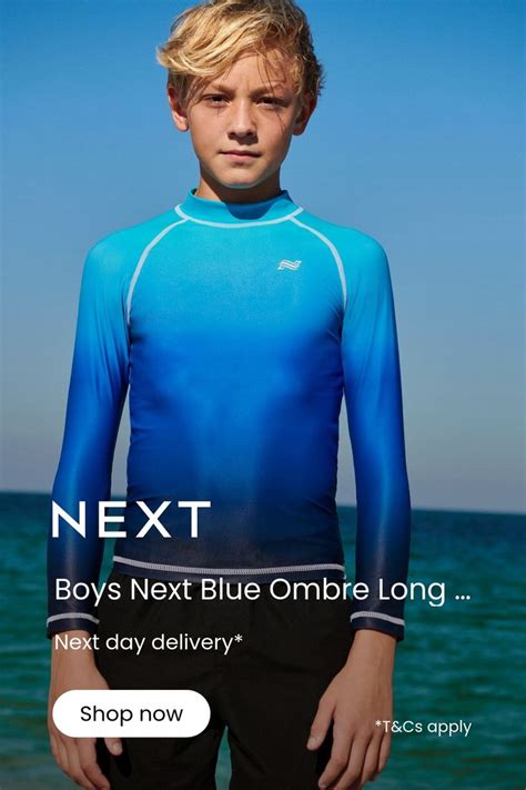Buy Blue Ombre Long Sleeve Sunsafe Rash Vest 15 16yrs From The Next Uk Online Shop Rash