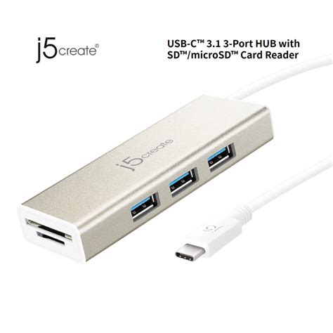 J Create Jch Usb C Port Hub With Sd Microsd Card Reader Msl Digital Online Store
