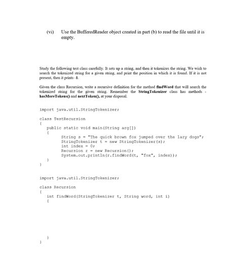 Solved Question 6 Write Down A Possible Output From The Chegg Com