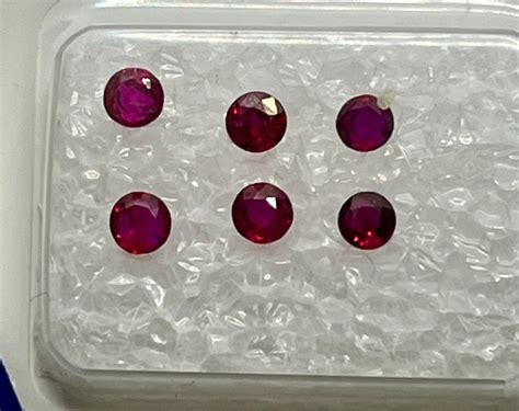 6 Pcs Ruby 0 78 Ct Antwerp Laboratory For Gemstone Testing Algt Auction Online Catawiki