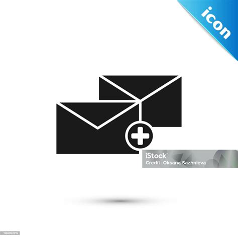 흰색 배경에 격리된 검은색 봉투 아이콘입니다 수신된 메시지 개념입니다 새로운 이메일 수신 메시지 Sms 메일 편 배송 서비스 벡터 일러스트레이션 개념에 대한 스톡 벡터 아트