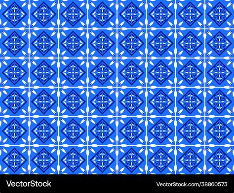 Azulejos Portuguese Tile Floor Pattern Royalty Free Vector