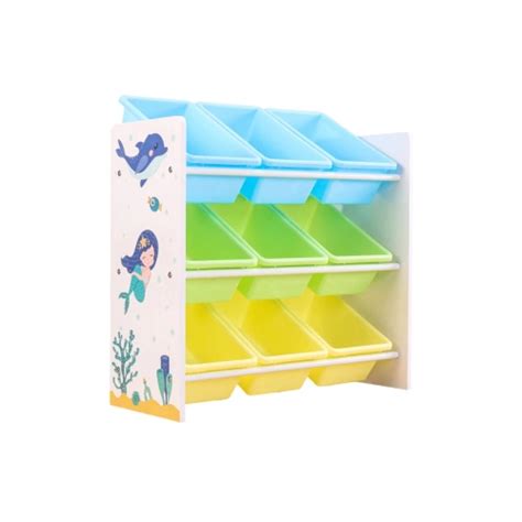 Етажерка за детски играчки и книжки с 9 кутии Русалка на Супер Цена Pat28659 Patilanci Bg