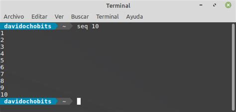 ejemplos prácticos del comando seq en Linux ochobitshacenunbyte