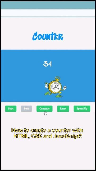 Sayaç Yapımı Html Css Javascript Yazılım Programming Javascript Youtube