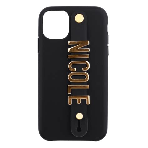 Iphone Pro Letter Strap Case Black Fone Express
