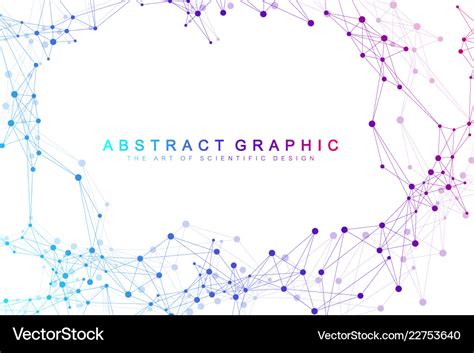 Big Genomic Data Visualization Dna Helix Vector Image