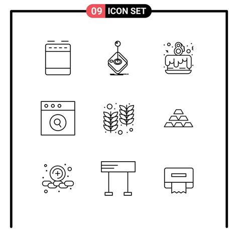 9 User Interface Outline Pack Of Modern Signs And Symbols Of Holi Search Stick Mac Celebrate