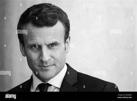 Portrait French President Emmanuel Macron Is Pictured On June 8 2017