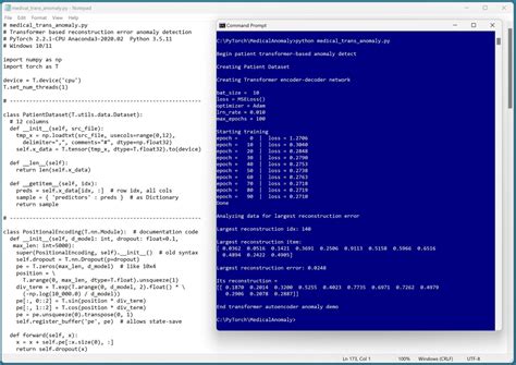 Pytorch Transformerencoder Reconstruction Error Anomaly Detection For